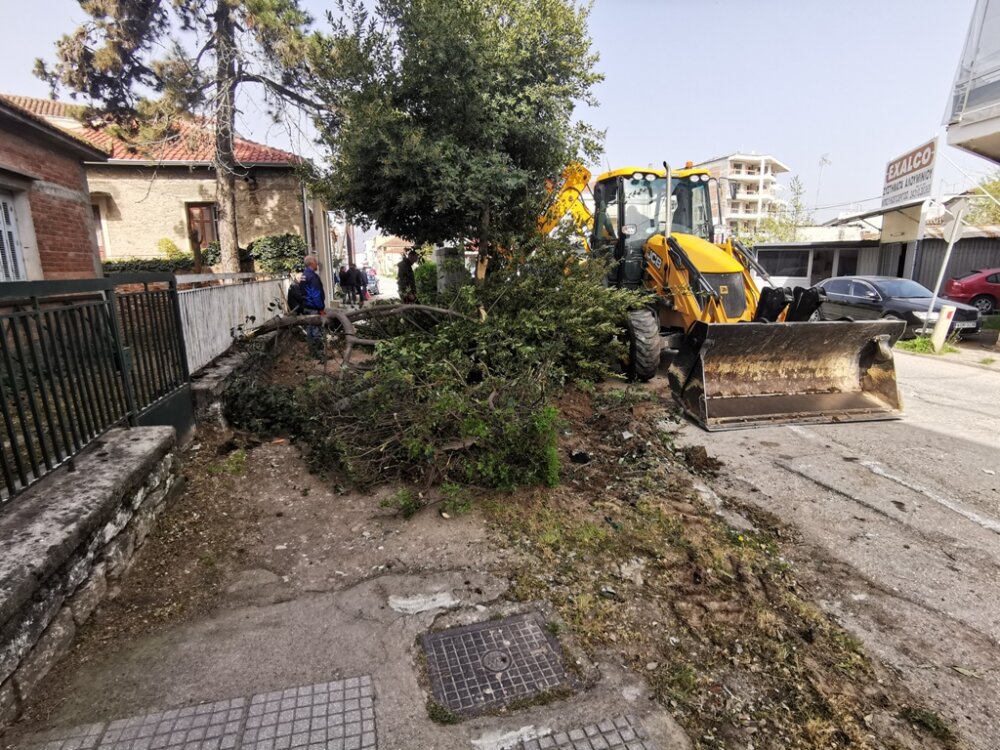 Πεζοδρόμια και διαμορφώσεις στην οδό Ηπείρου από τον Δ. Τρικκαίων